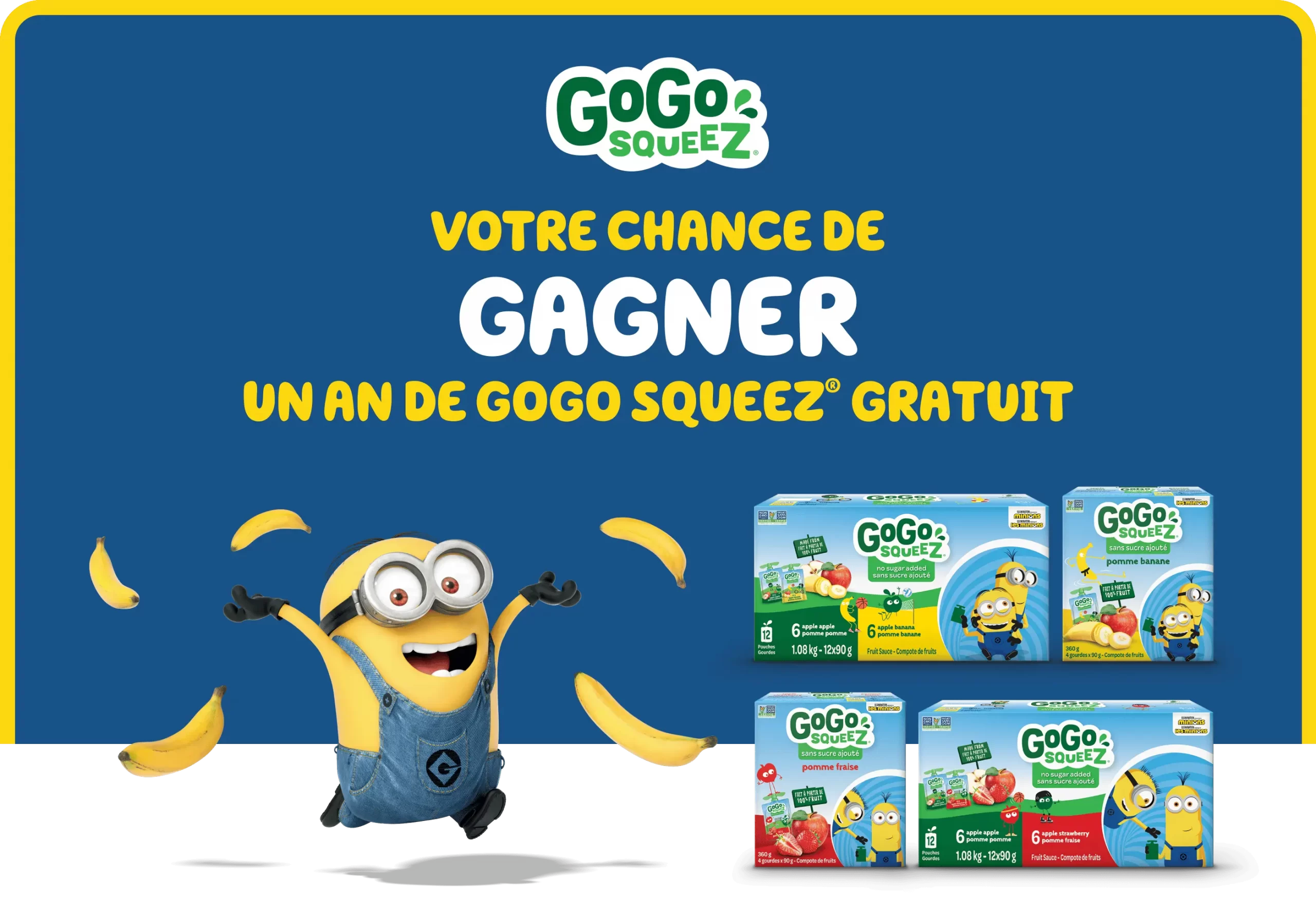 Concours GoGo squeeZ Minions 2024 - Concours Au Québec