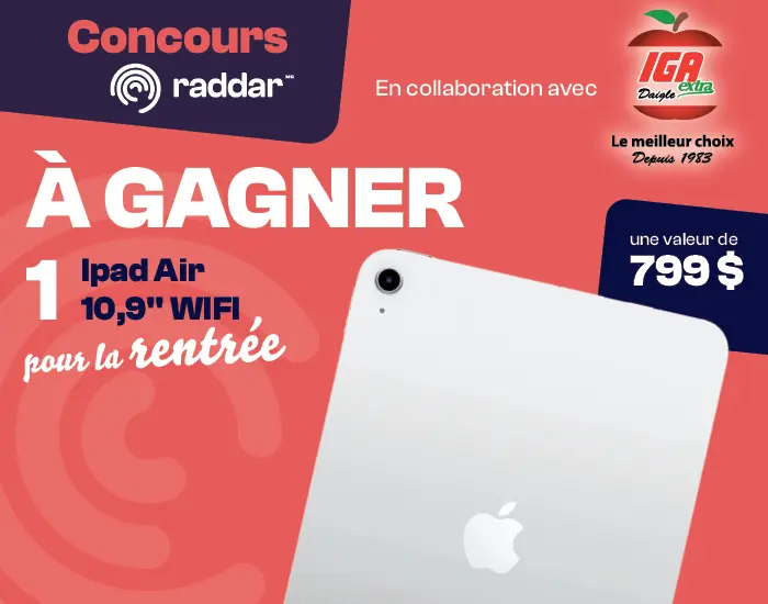 Concours Raddar IGA Daigle 2024 - Concours Au Québec