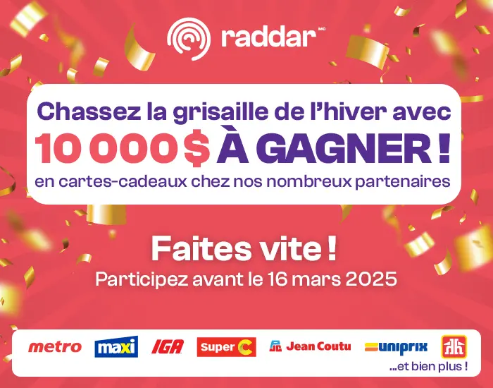 Concours Raddar 10 000$ À Gagner En Cartes-Cadeaux 2025 - Concours Au ...
