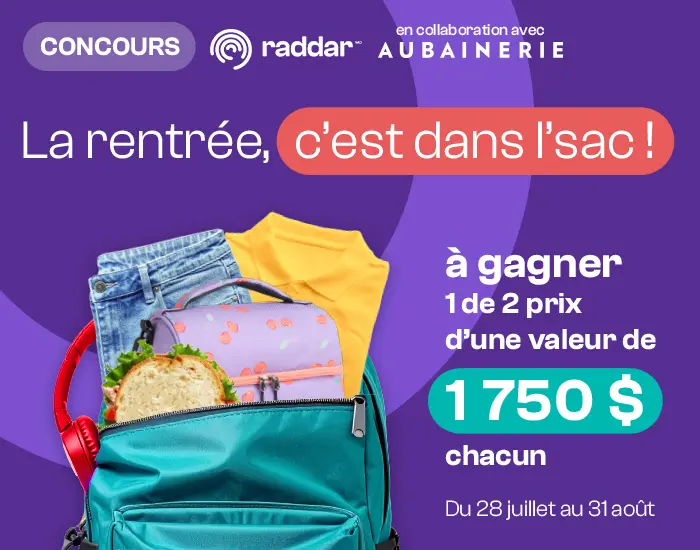 Concours Raddar La Rentrée 2025 (Raddar.ca/Concours) - Concours Au Québec